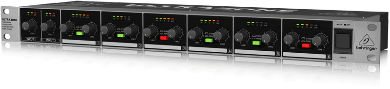 Behringer ULTRAZONE ZMX2600 Professional Stereo 2-Input 6-Bus Zone ...