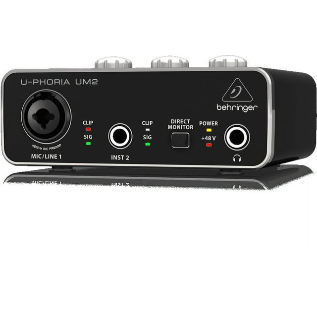Behringer UM2 Audiophile 2x2 USB Audio Interface w/ Mic Preamplifier ...