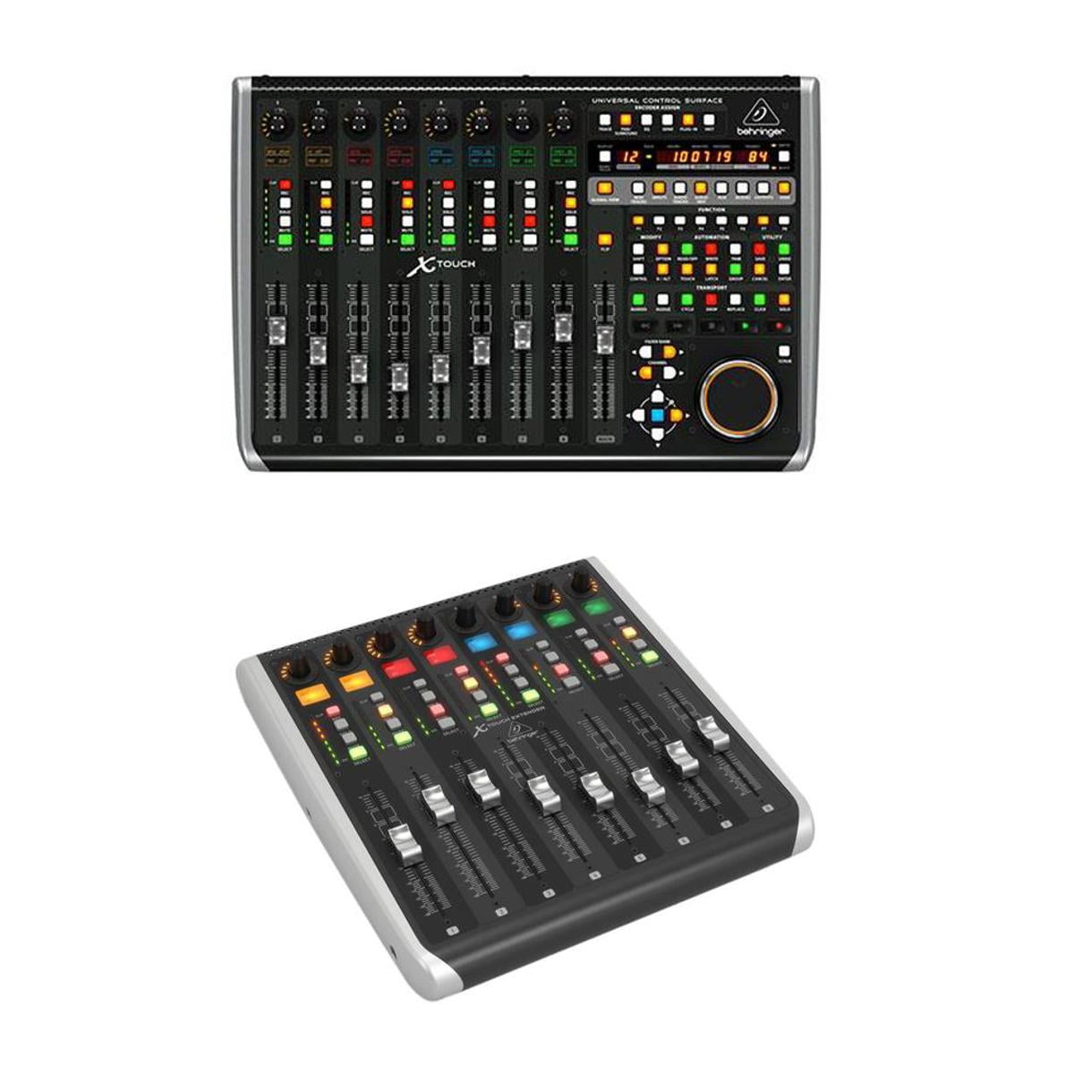Behringer X-Touch Universal Control Surface with 9 Touch-Sensitive Motor Faders, LCD Scribble ...