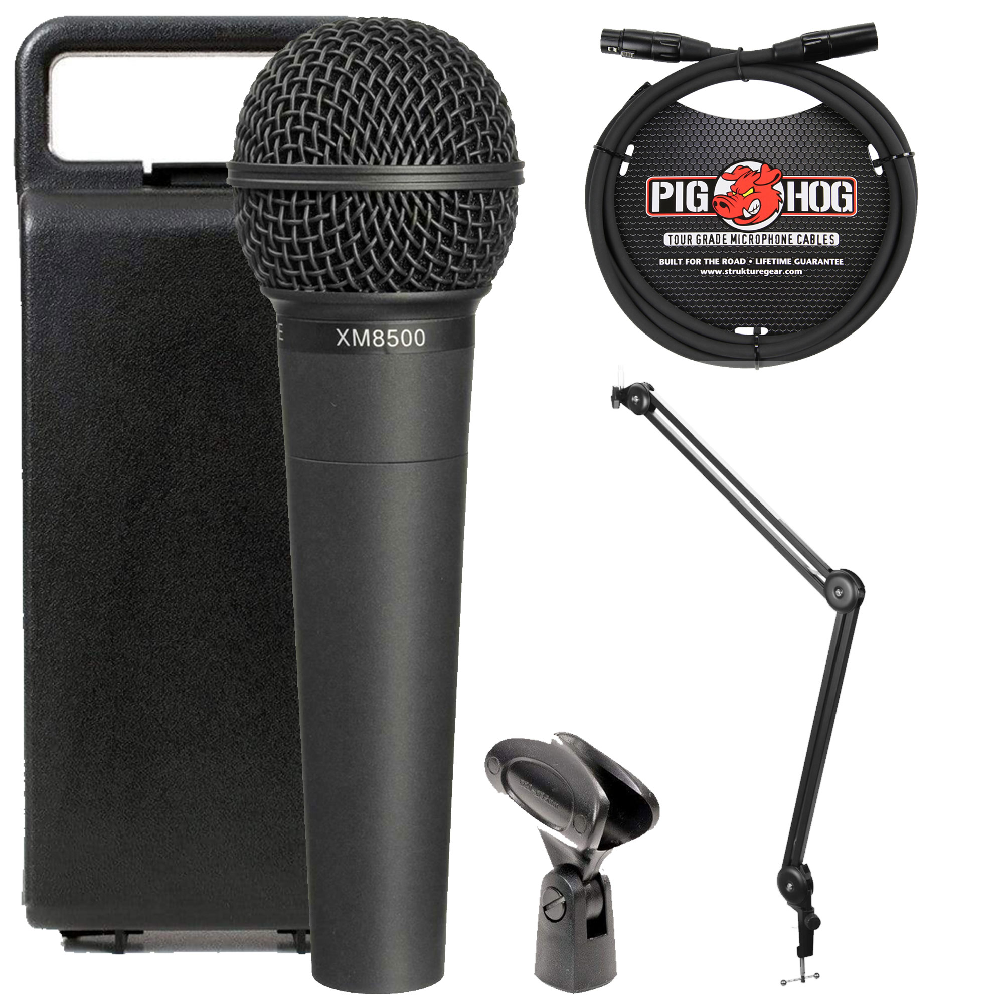Behringer XM8500 Cardioid Vocal Microphone + Desk Mic Stand Bracket ...