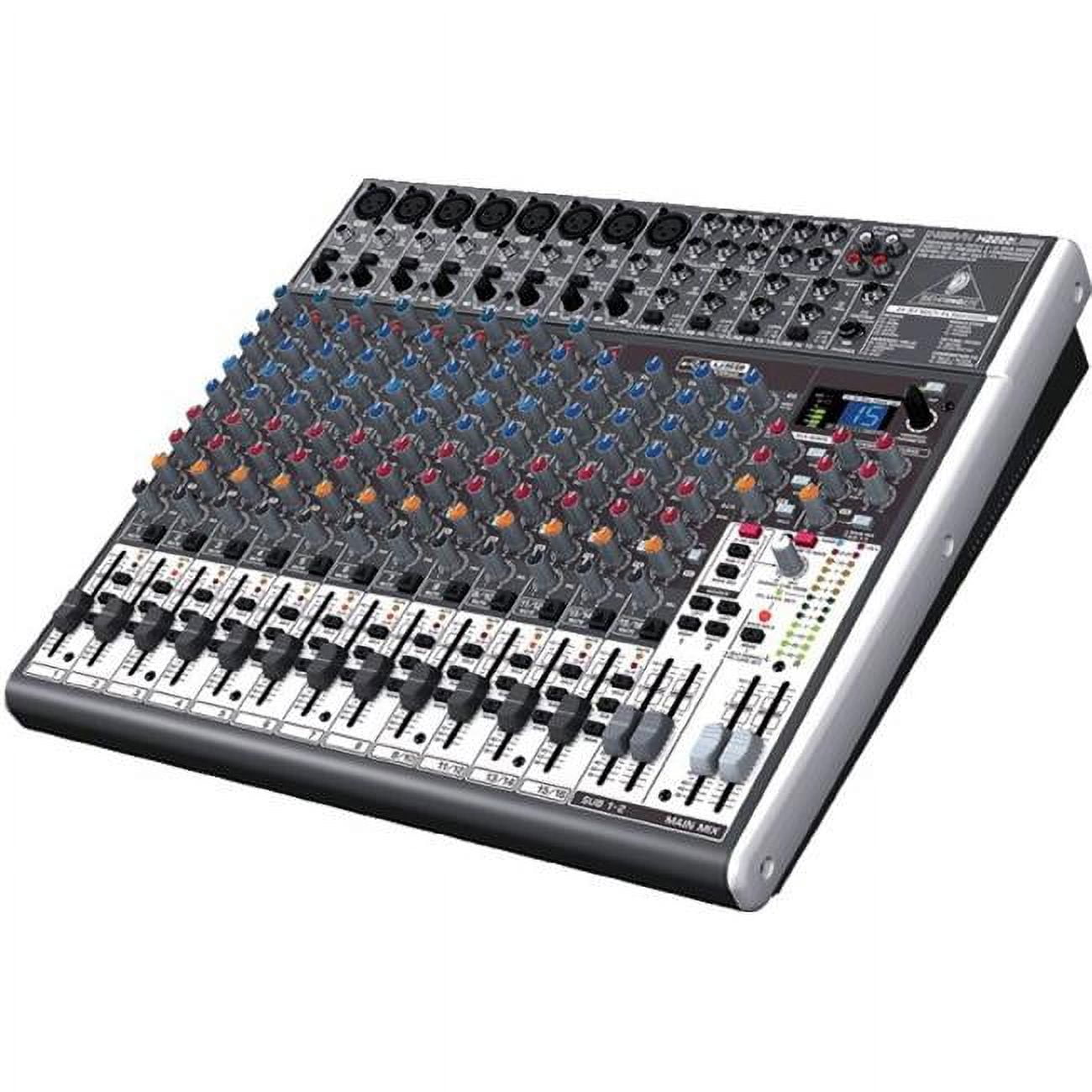 Behringer Xenyx X2222USB - Analog mixer with DSP FX - 22-channel - rack ...