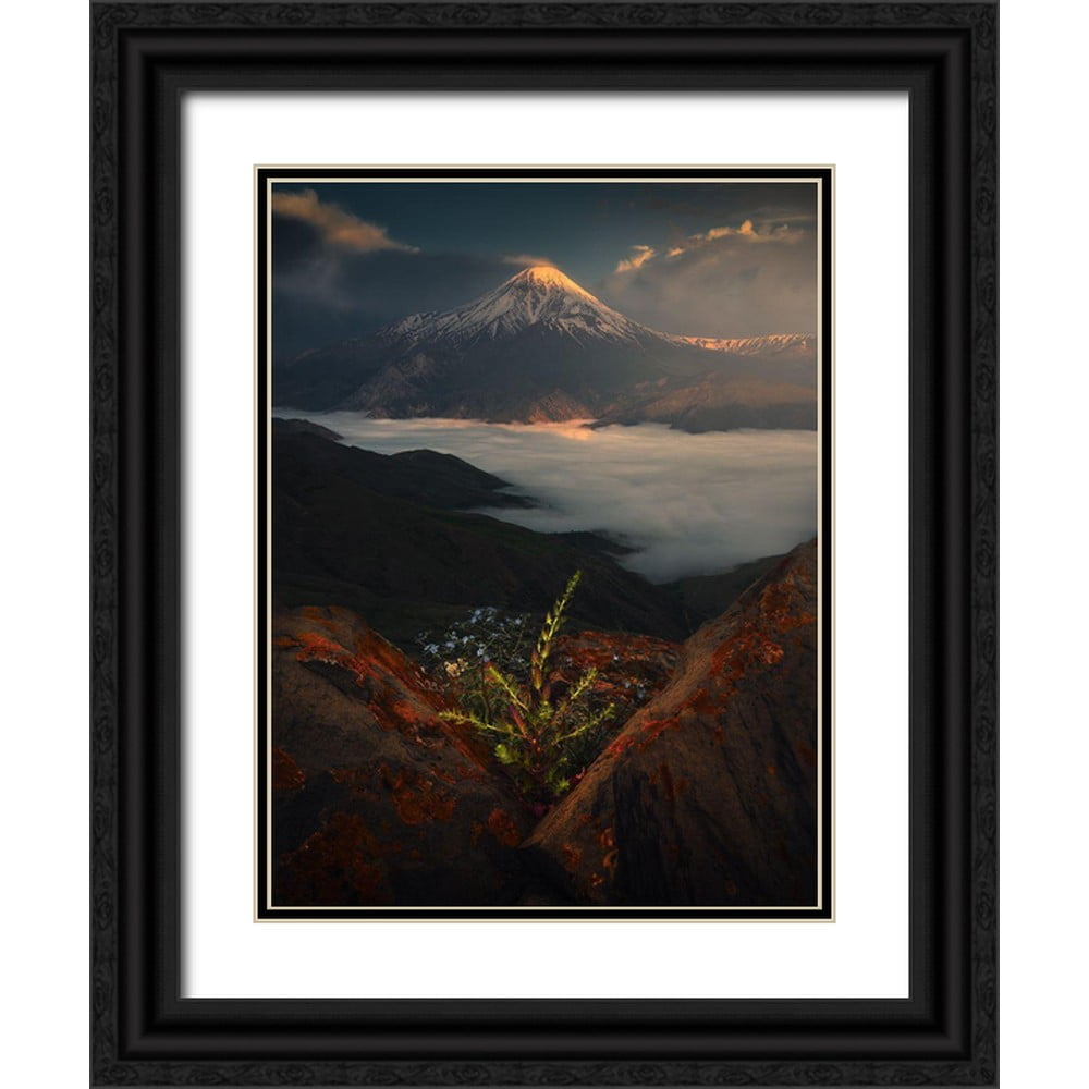 Behzad, Majid 19x24 Black Ornate Wood Framed with Double Matting Museum ...