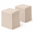 Beige 12 X 12 - 24 Pack Cotton Waffle Weave Kitchen Dish Cloths ...