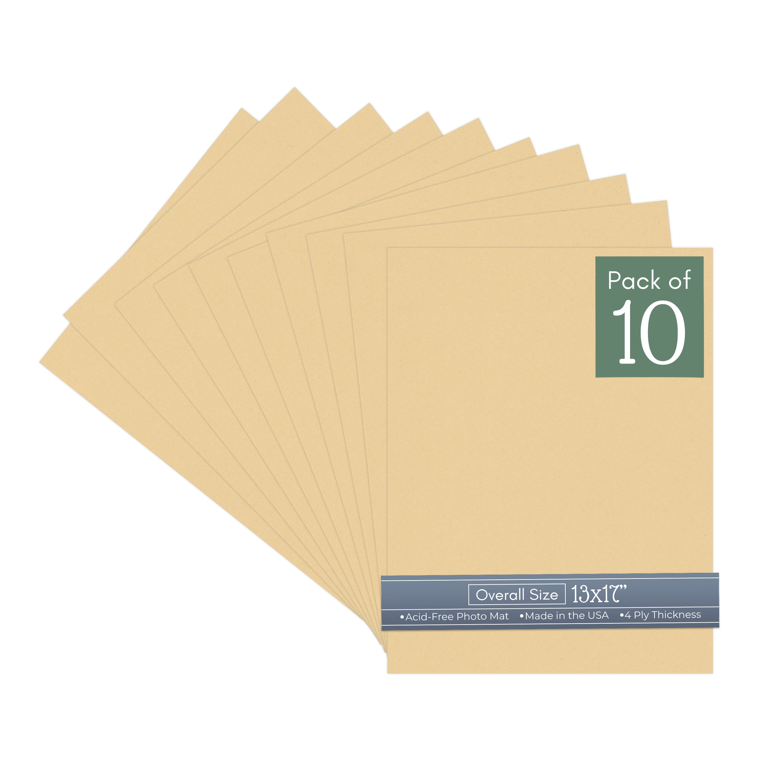 Beige 13x17 Uncut Art Mat Board - No Opening - 10 Mats - Walmart.com