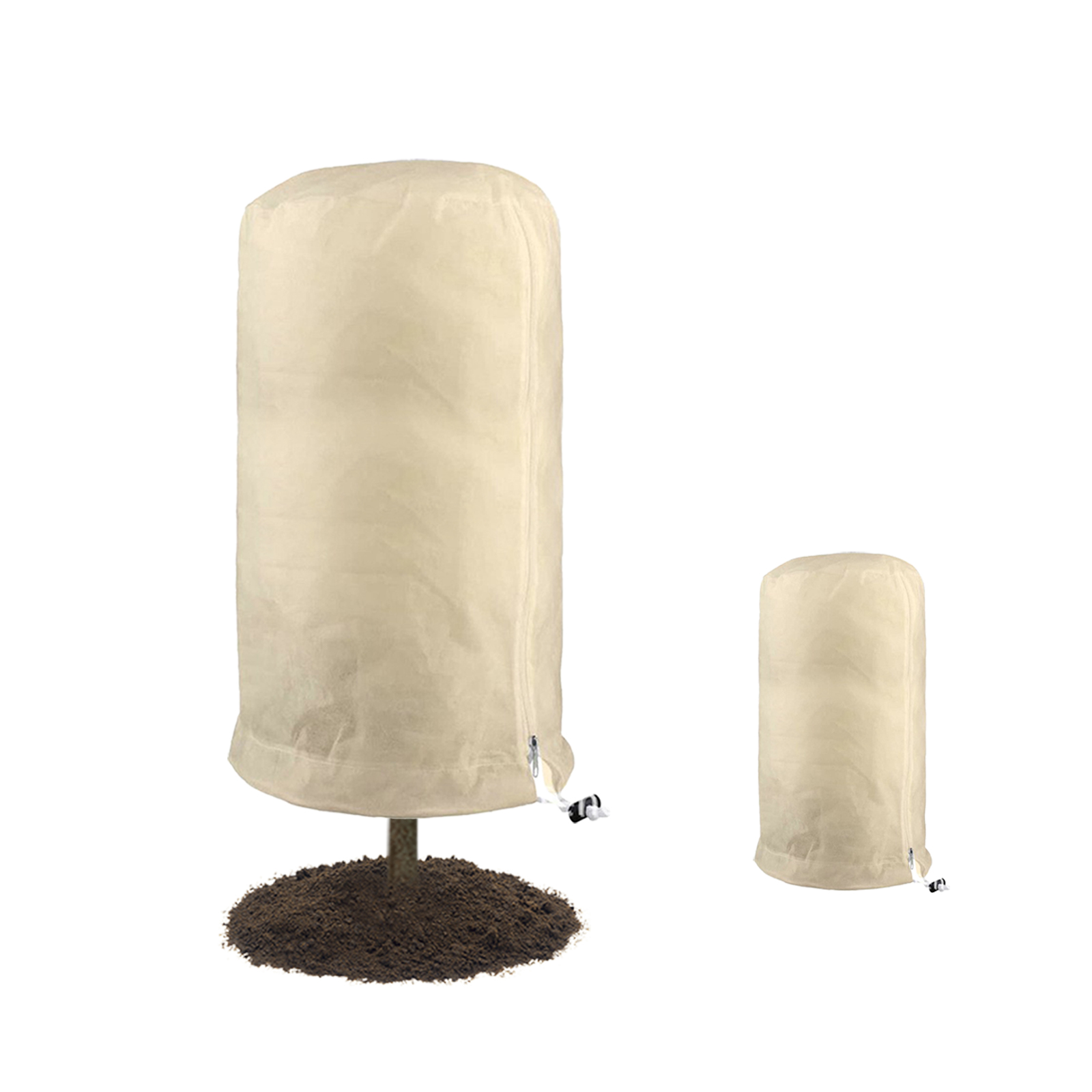 Beige 140x200cm dome plant frost protection tree cover for winter plant ...