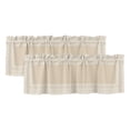 Beige 2 Panels Kitchen Valance, Boho Diamond Pattern Border Rustic ...