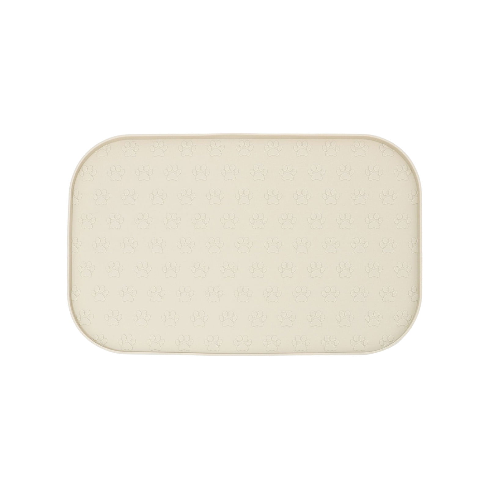 Beige 27X44Cm Rectangular Silicone Pet Mat For Cats And Dogs，Spill ...
