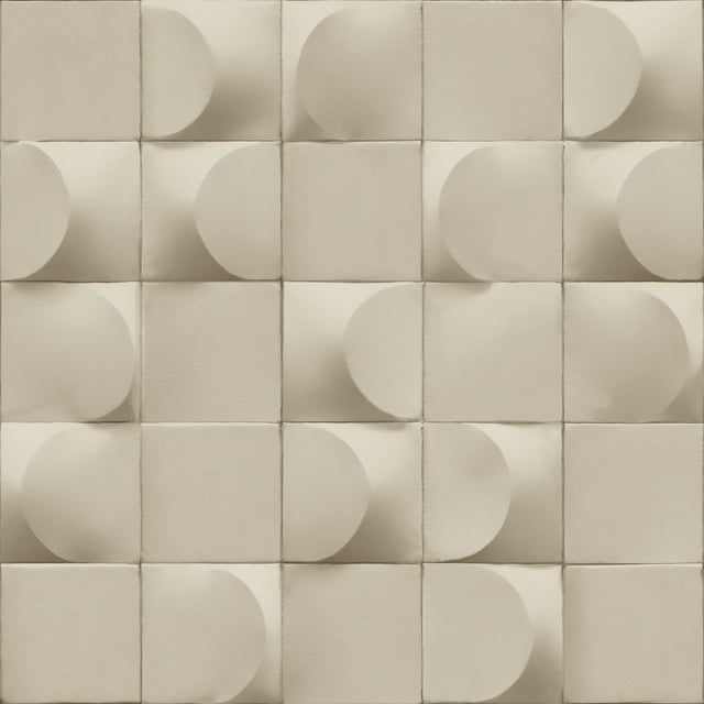 Beige 3D Blocks Geometric Wallpaper R8075 - Walmart Business Supplies