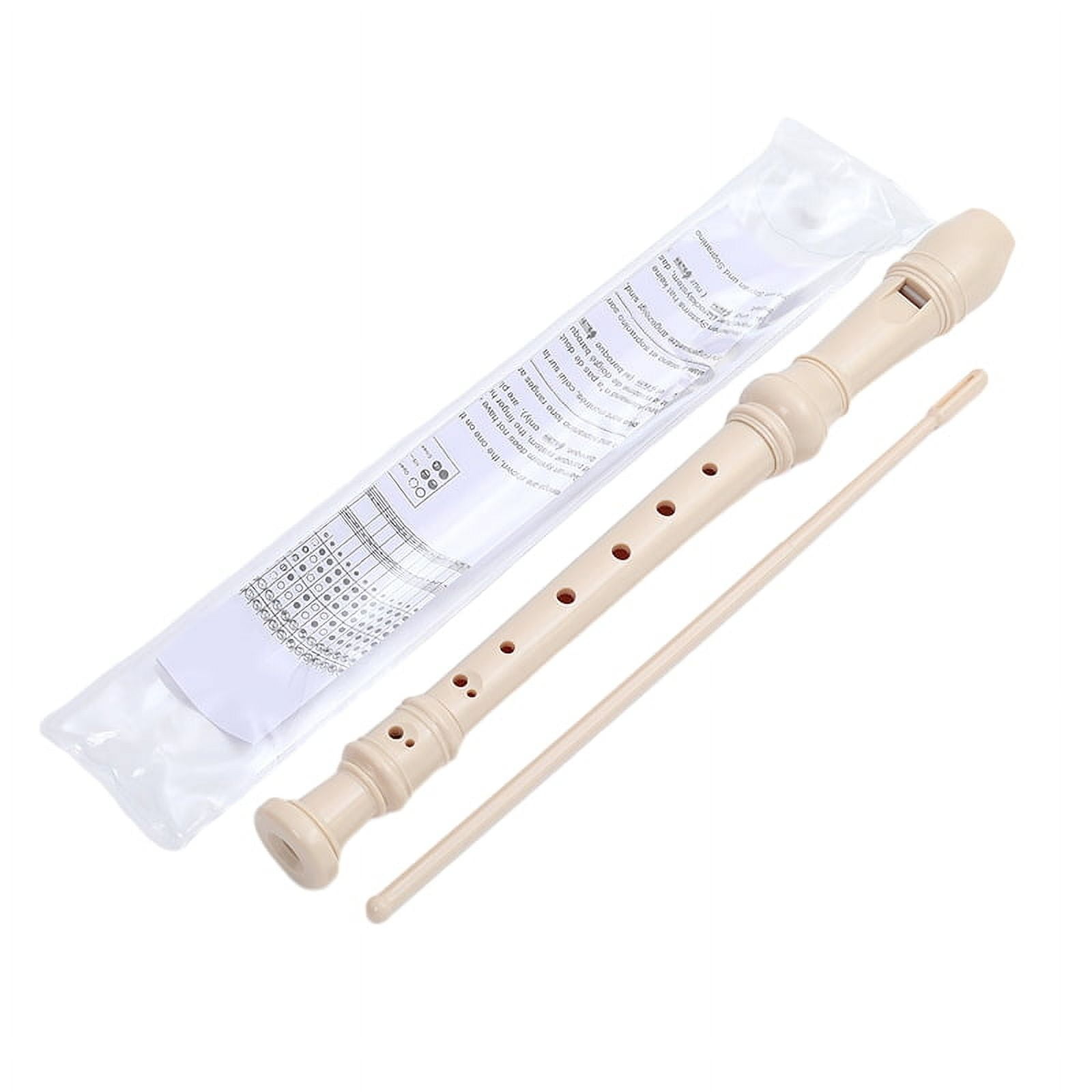 Beige-8 Holes Soprano Recorder with Cleaning Rod, German Style C Key ...