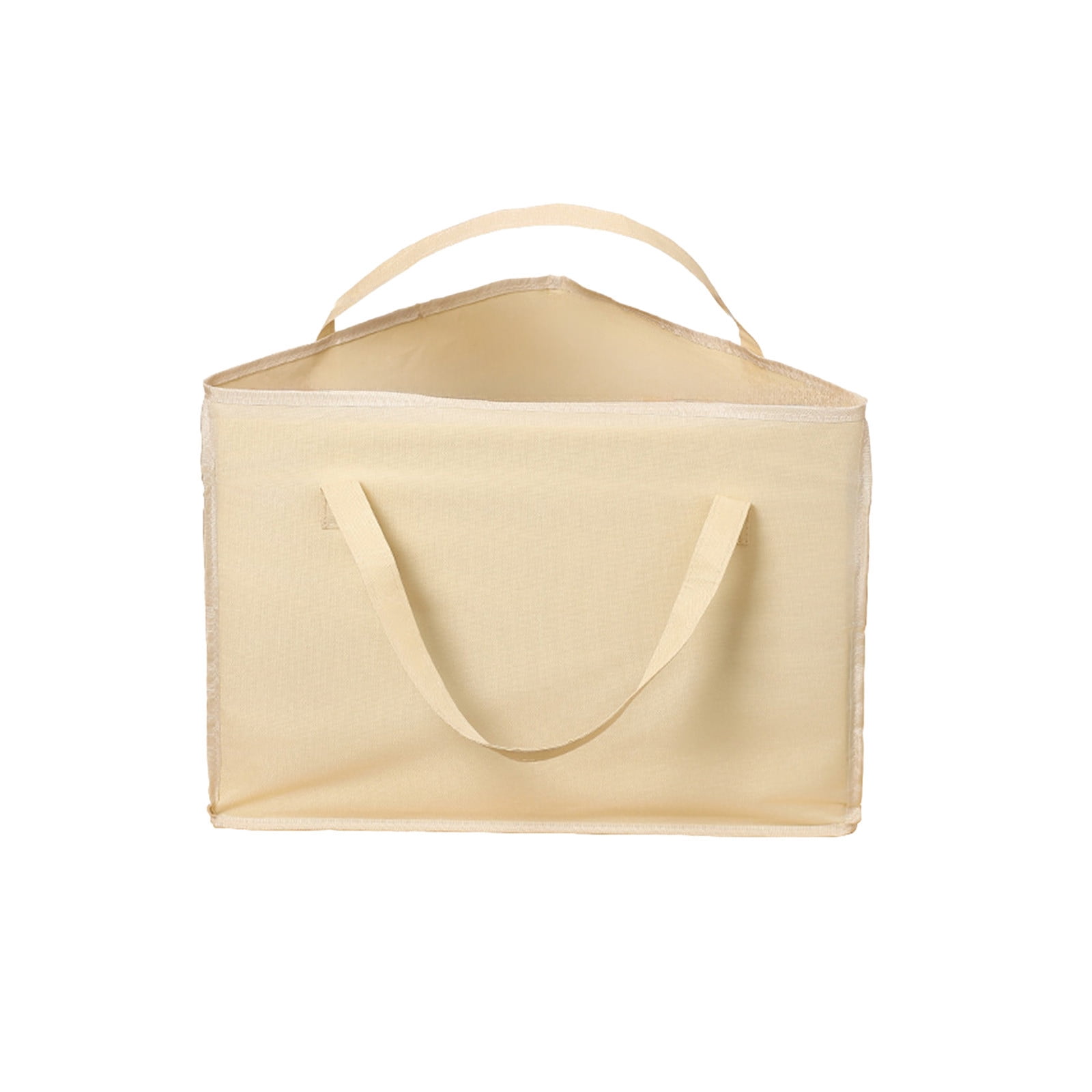 Beige A Hanger Organizer Storage Bag With Portable Handle Foldable ...