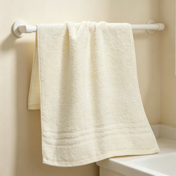 Beige Absorbent Face Towel 13.4x27.5 In, Premium Quick Dry Hand Towel ...