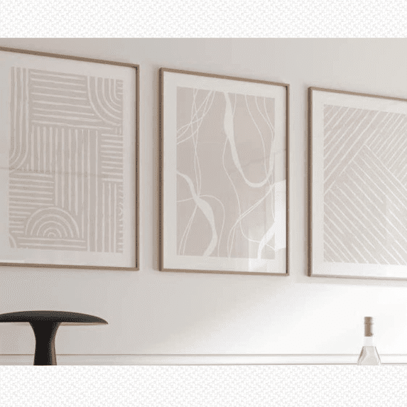 Beige Abstract Minimal Line Drawing Poster Set 3 Prints Set 3 , Poster ...