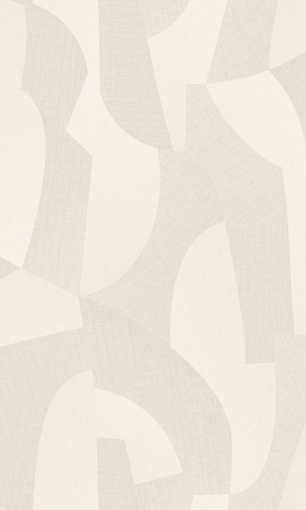 Beige Abstract Shapes Geometric Wallpaper, Double Roll, 57 sqft ...