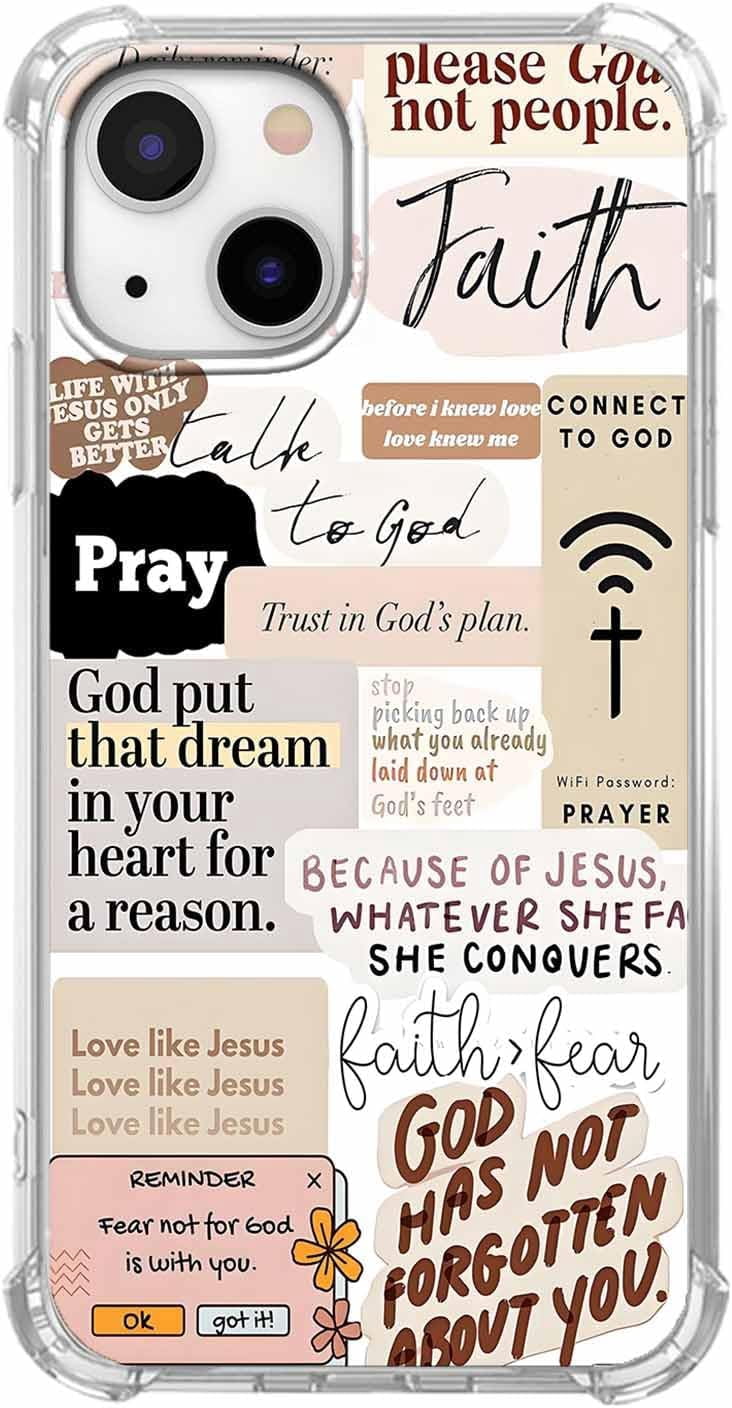 Beige Aesthetic Christian Quotes Phone Case - Vintage Bible Verse Art ...