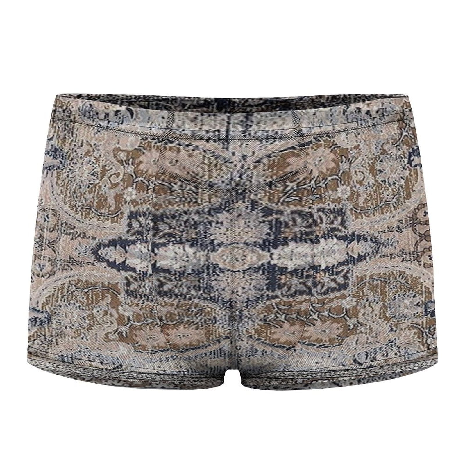 Beige And Blue Dvin Men's Mesh Boxer Briefs Cooling Breathable Sports ...