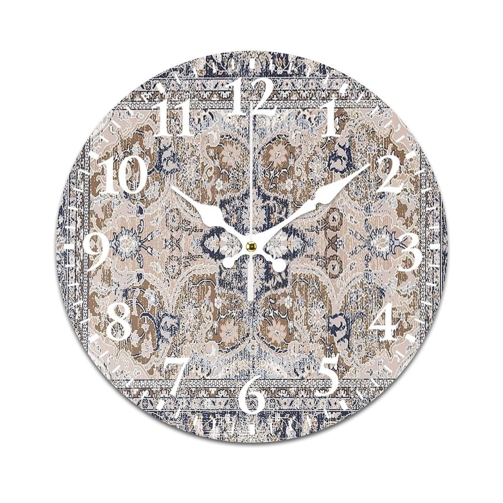 Beige And Blue Dvin Wall Clock Modern Design Clocks Wall Hanging Home ...