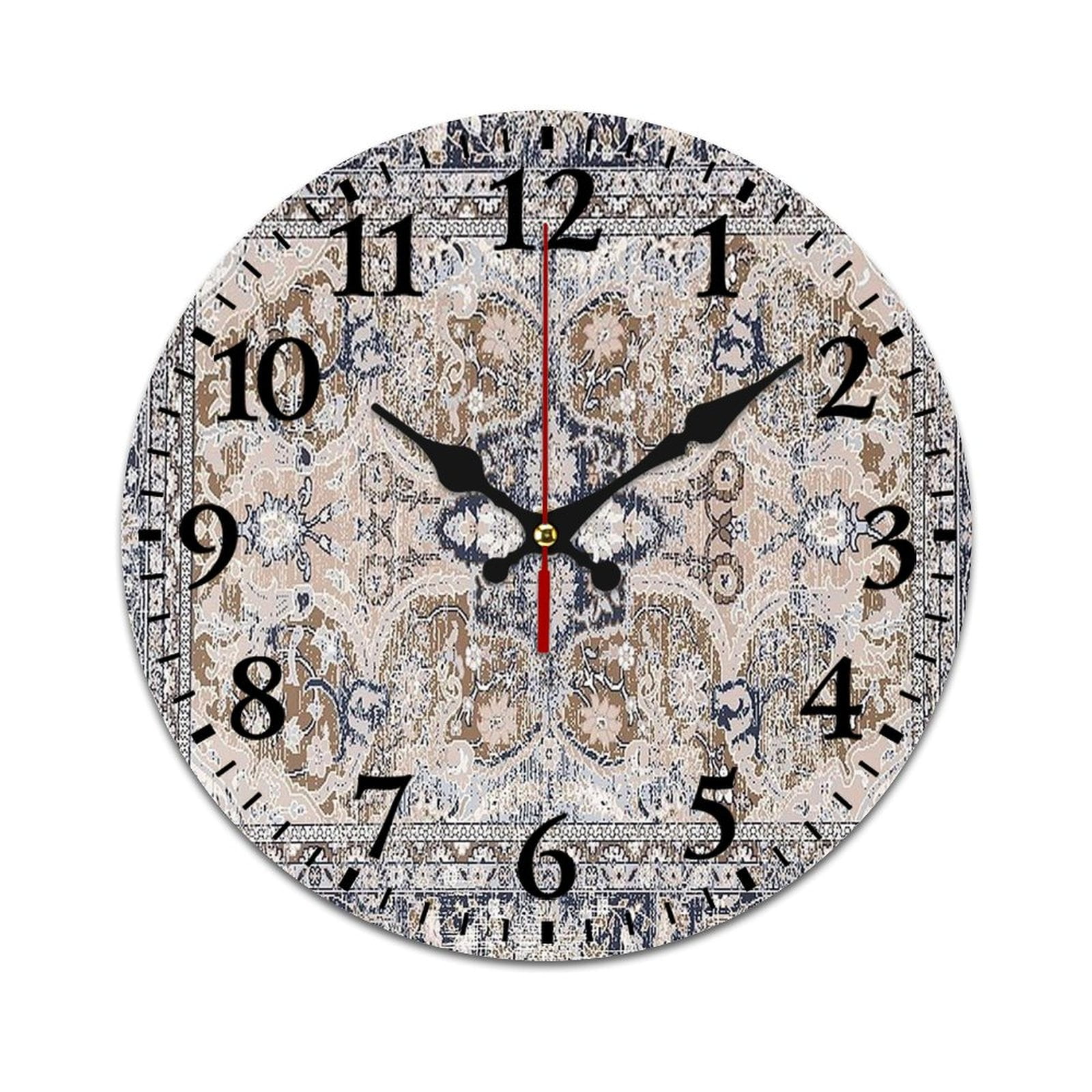Beige And Blue Dvin Wall Clock Modern Design Clocks Wall Hanging Home ...