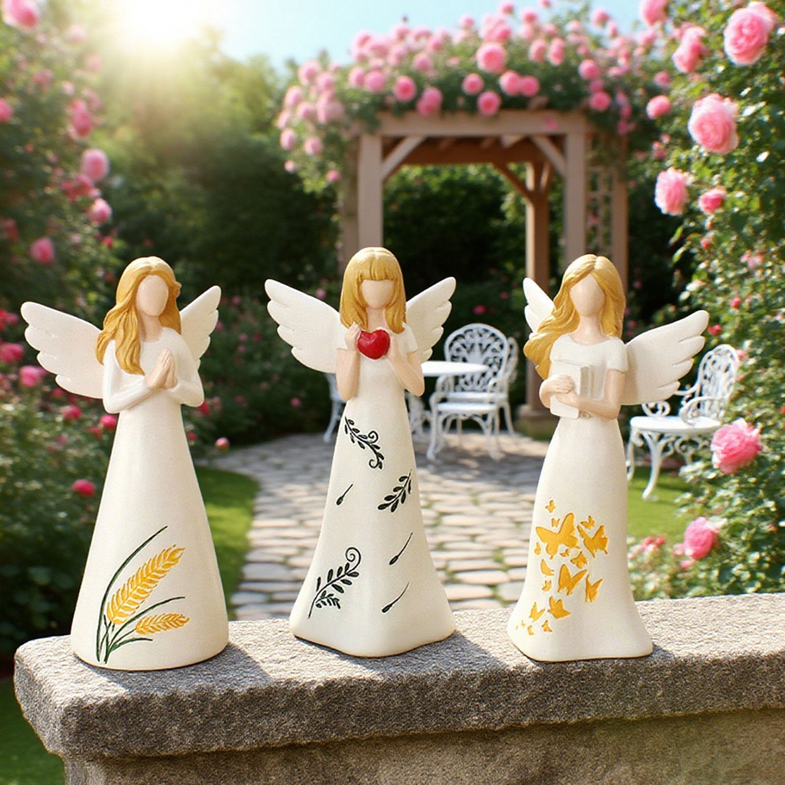 Beige Angel Figurine, Home Decor for Bedroom Living Room, Study ...