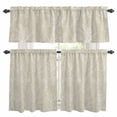 Beige Art Kitchen Curtains Set for Windows, White Tree Branch Botanical ...