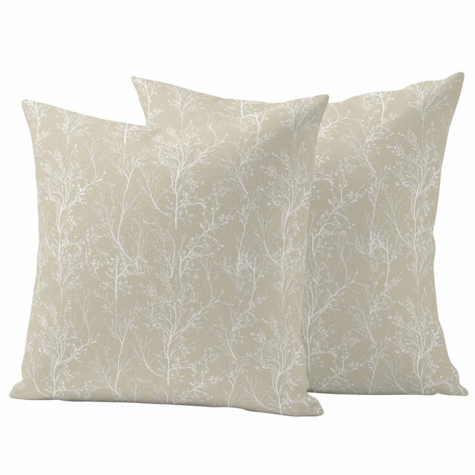 Beige Art Outdoor Waterproof Throw Pillow Covers Set of 2, 24"x24 ...