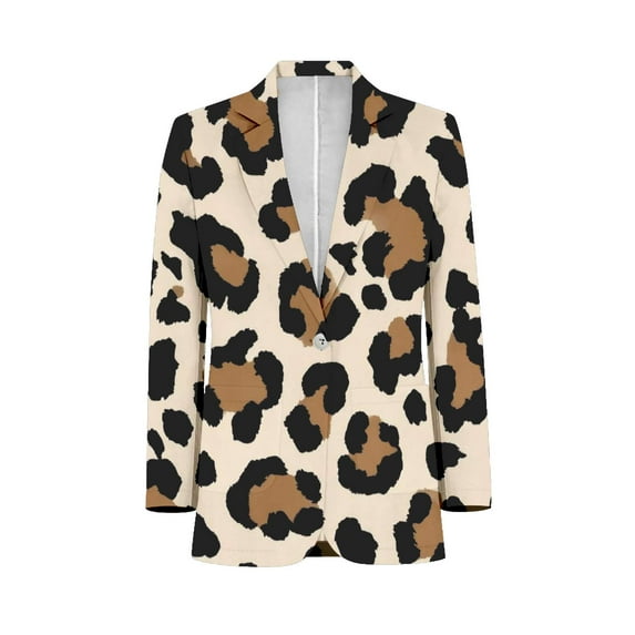 Beige Background Leopard Print Customized Men's Suits full man Shawl ...