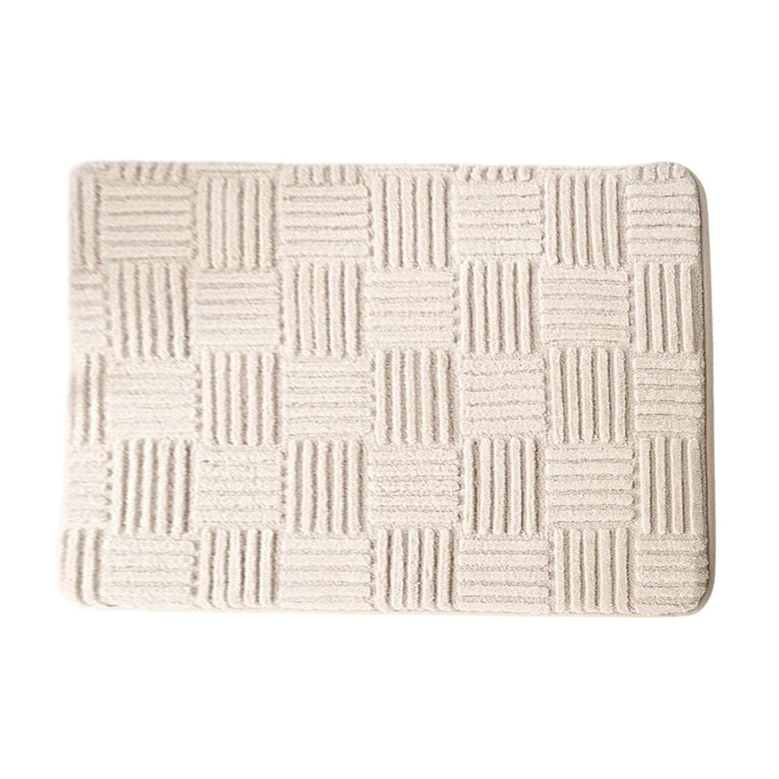 Beige Bathroom Water Absorbing Door Mat With Quick Drying, Non Slip ...