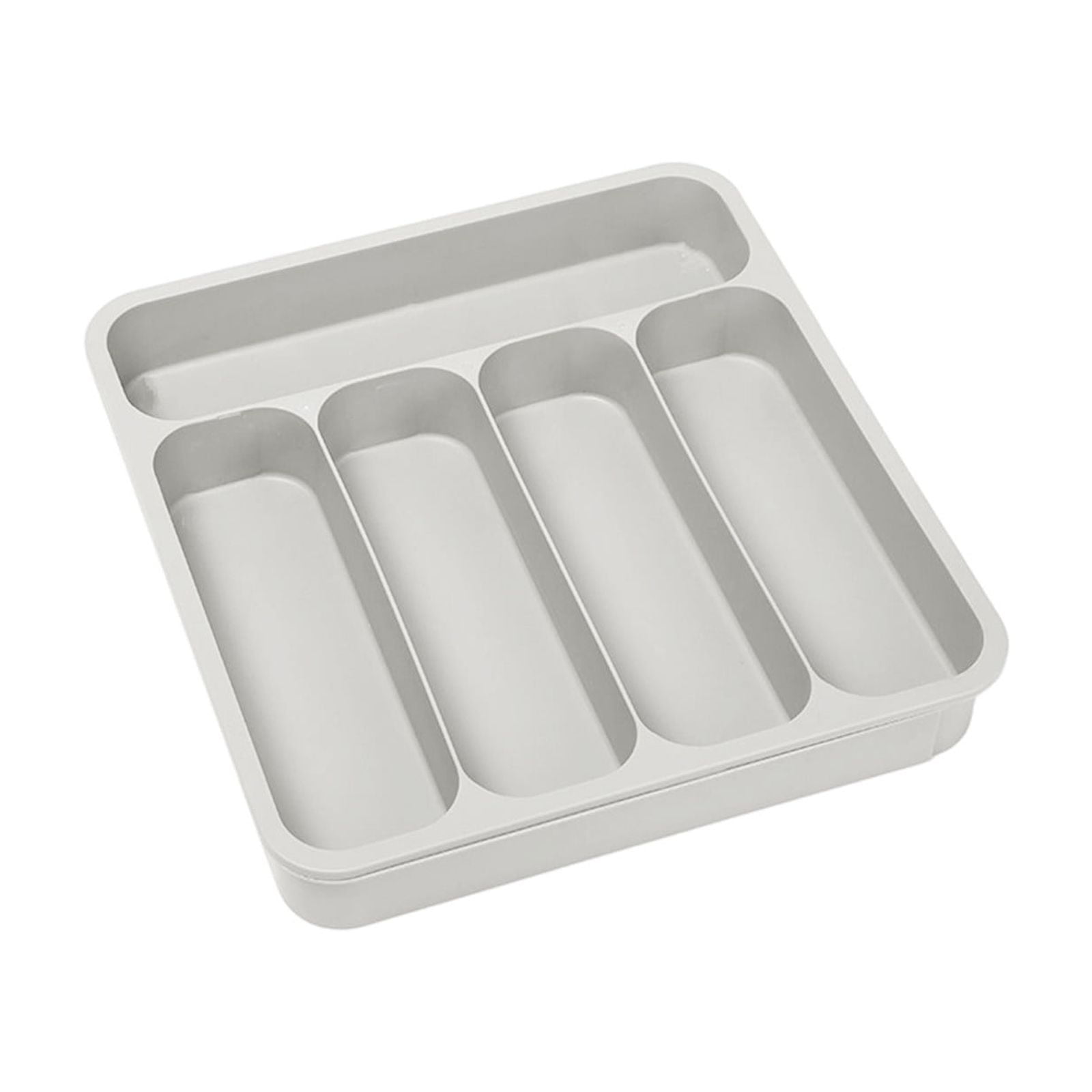 Beige Beige Expandable Cutlery Drawer Organizer With 5 Compartments For ...