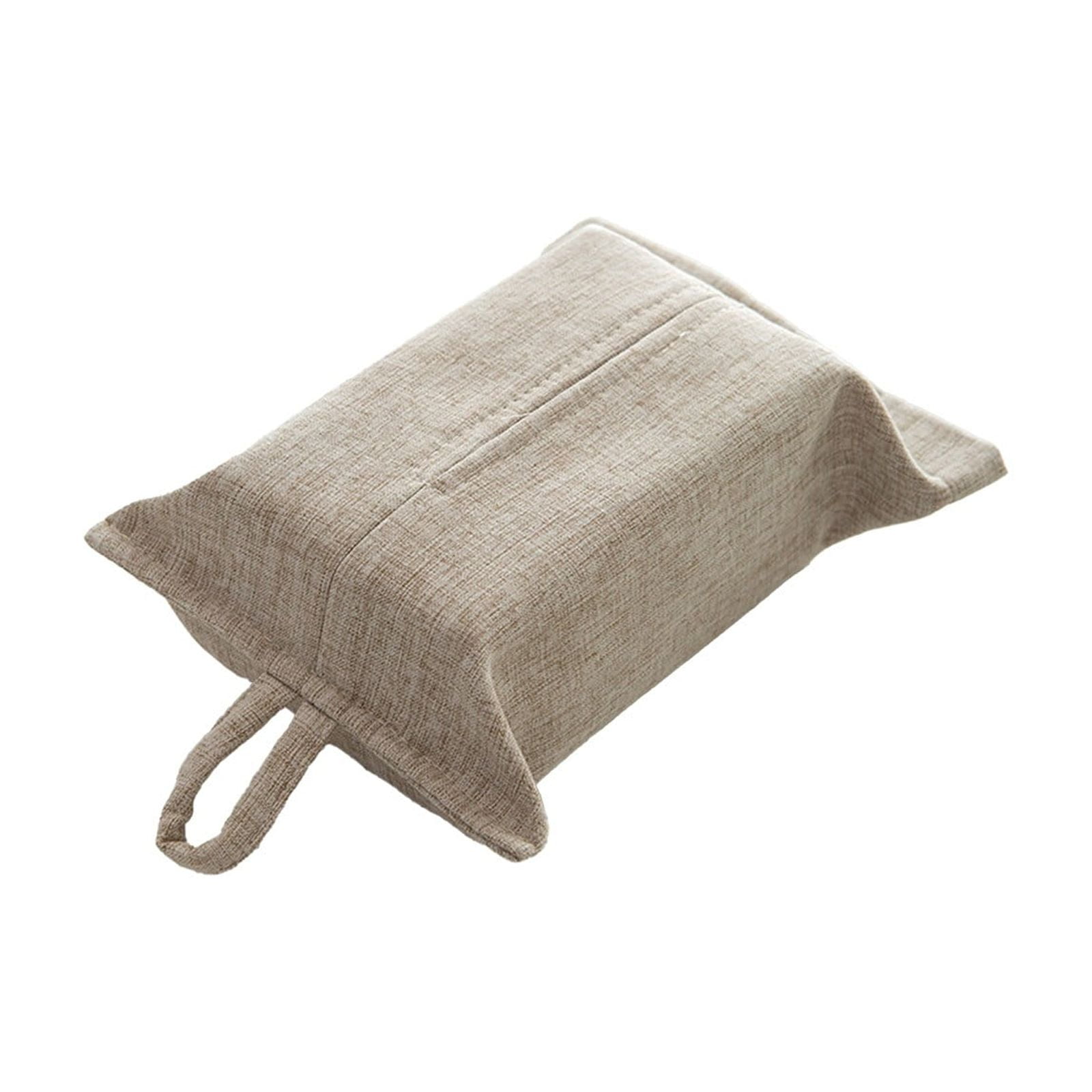 Beige Beige Hanging Rope Fabric Tissue Box Storage Bag For Car Living ...