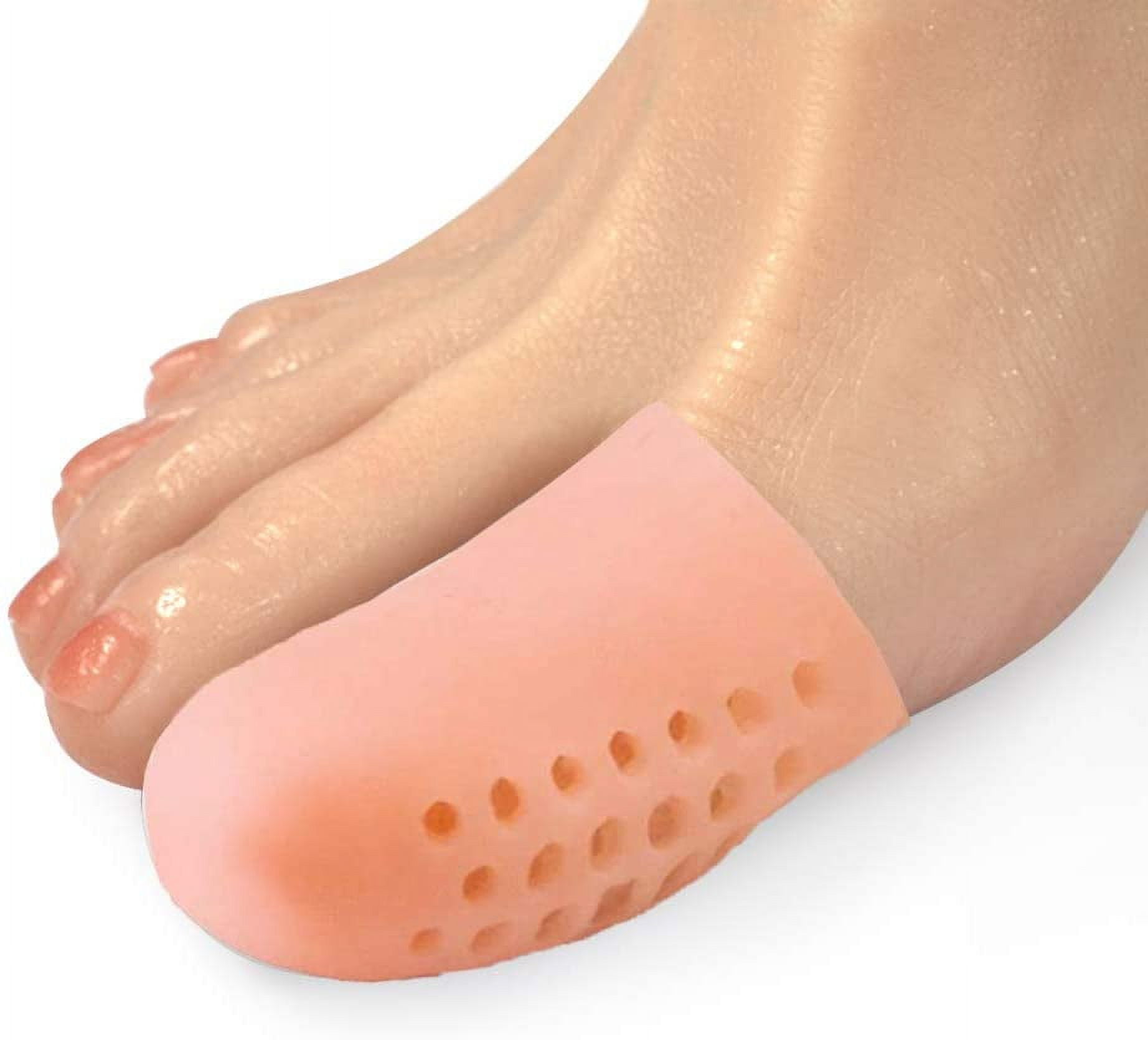 Beige Big Toe caps 10 Pack Breathable Gel Toe Cover Protector Sleeve ...