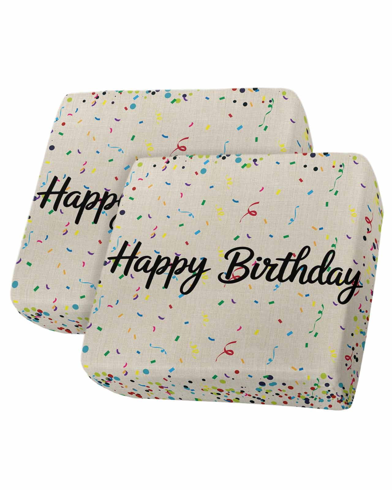Beige Birthday Couch Cushion Covers Stretch, Washable Sofa Seat Covers ...