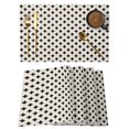 Beige Black Checkered Placemats Set of 8, Country Abstract Geometric ...