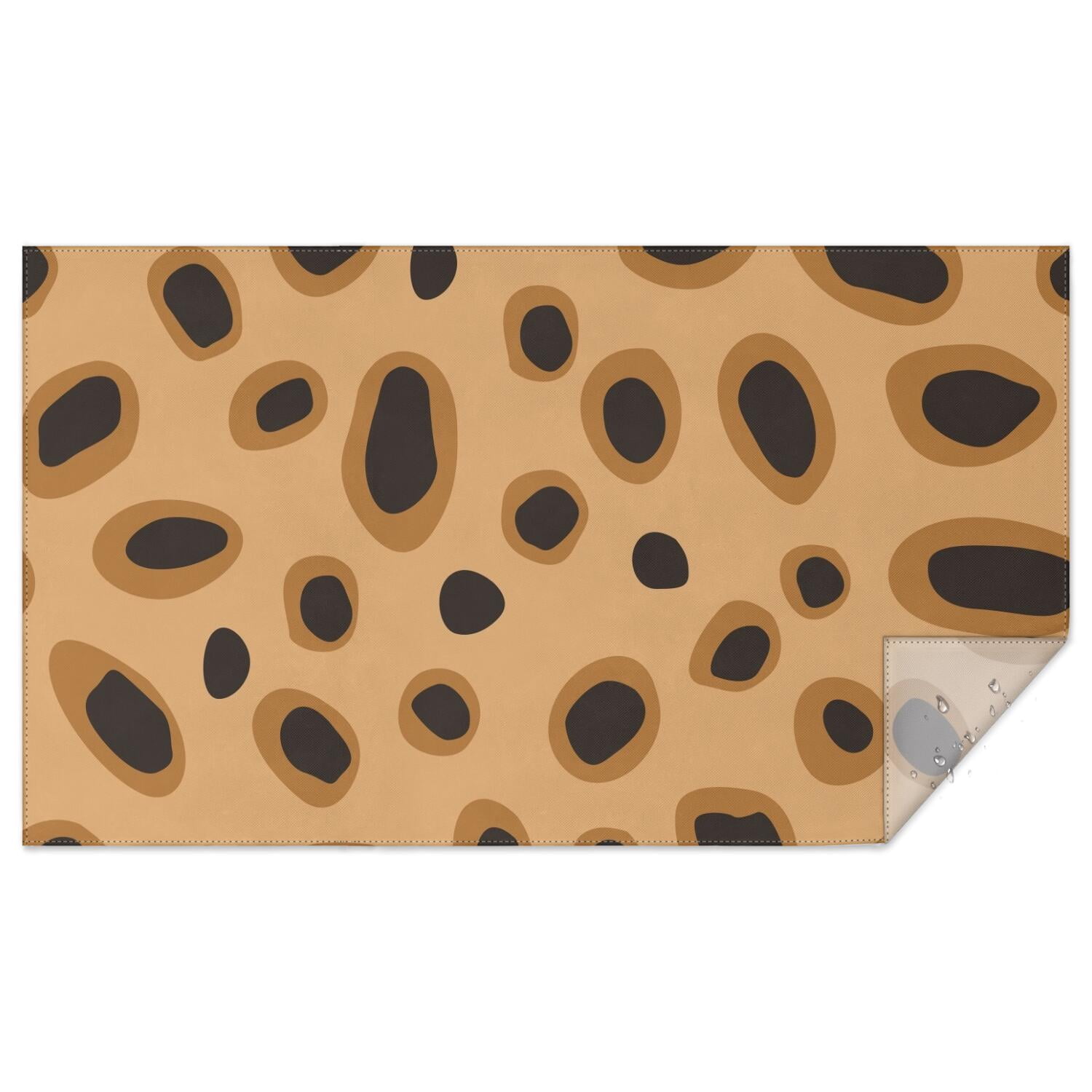 Beige and Black Of Leopard Print Rectangle Tablecloth 60"x102 ...