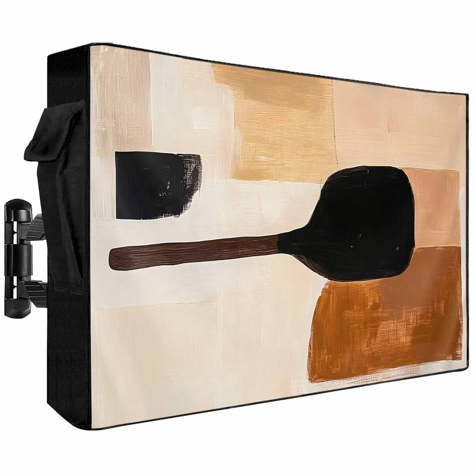 Beige Black Outdoor TV Cover 30 to 32 inch Brown Abstract Art Graffiti ...