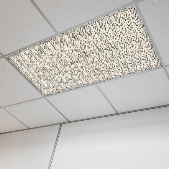 Beige Black Striped Fluorescent Light Covers, Abstract Modern Art ...