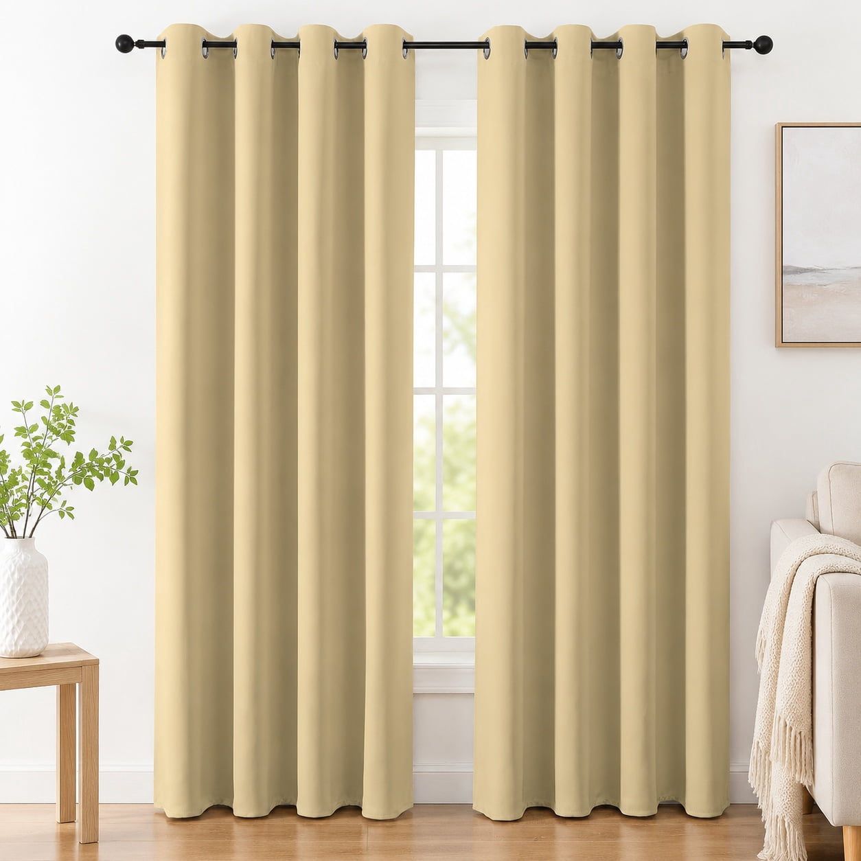 Beige Curtains For Living Room