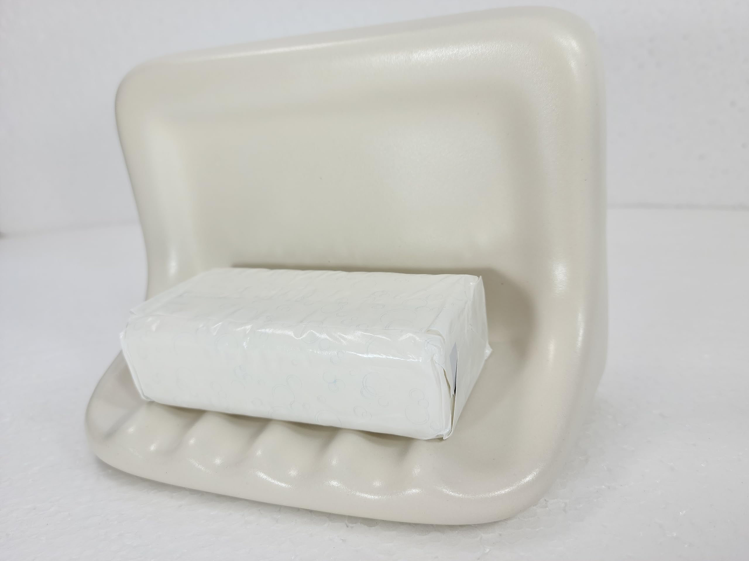 Beige Bone Almond Matte Ceramic Soap Dish Shower Tray Tile in ...
