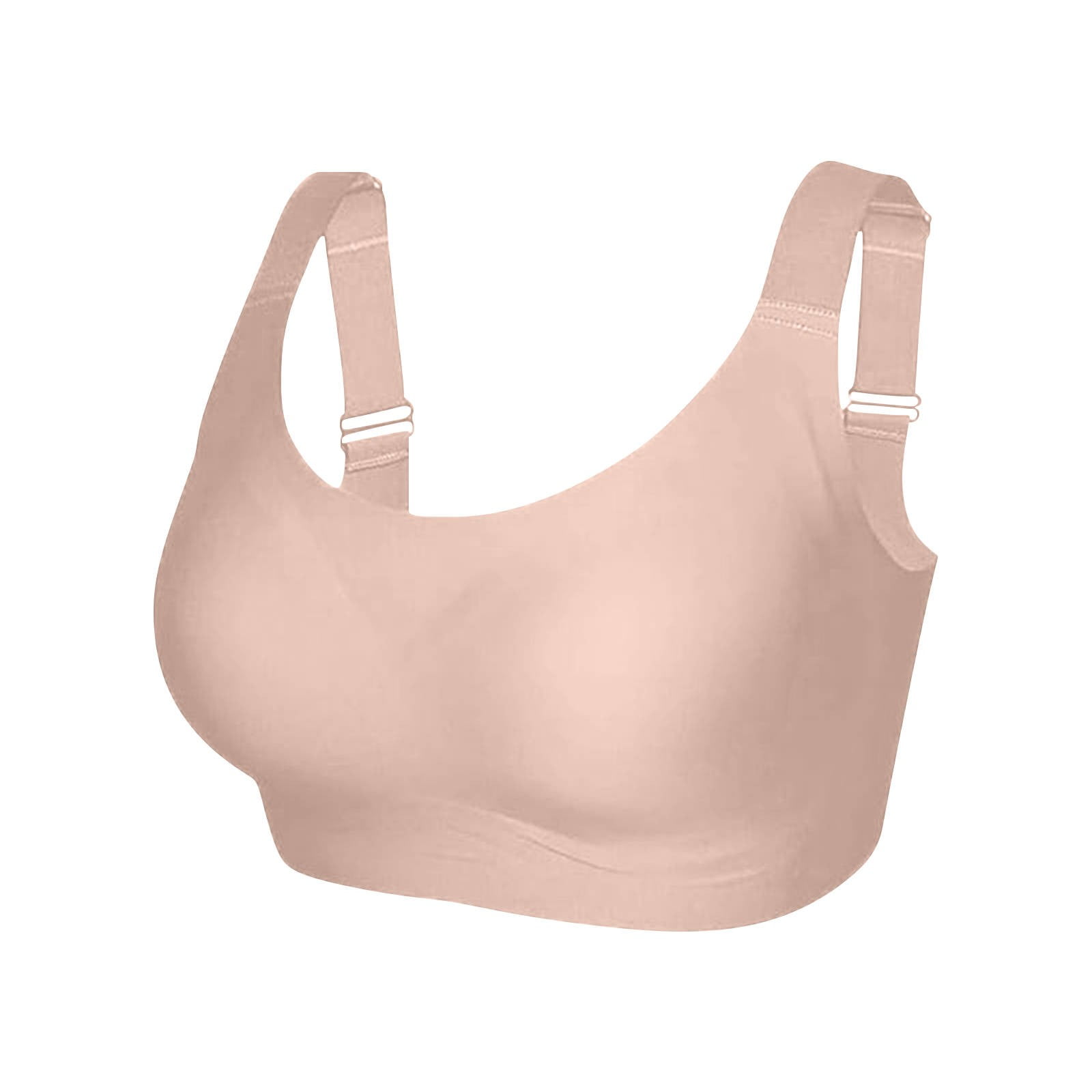 Beige Bra Bra for Women Comfort Adjustable Smoothing Wireless Support ...