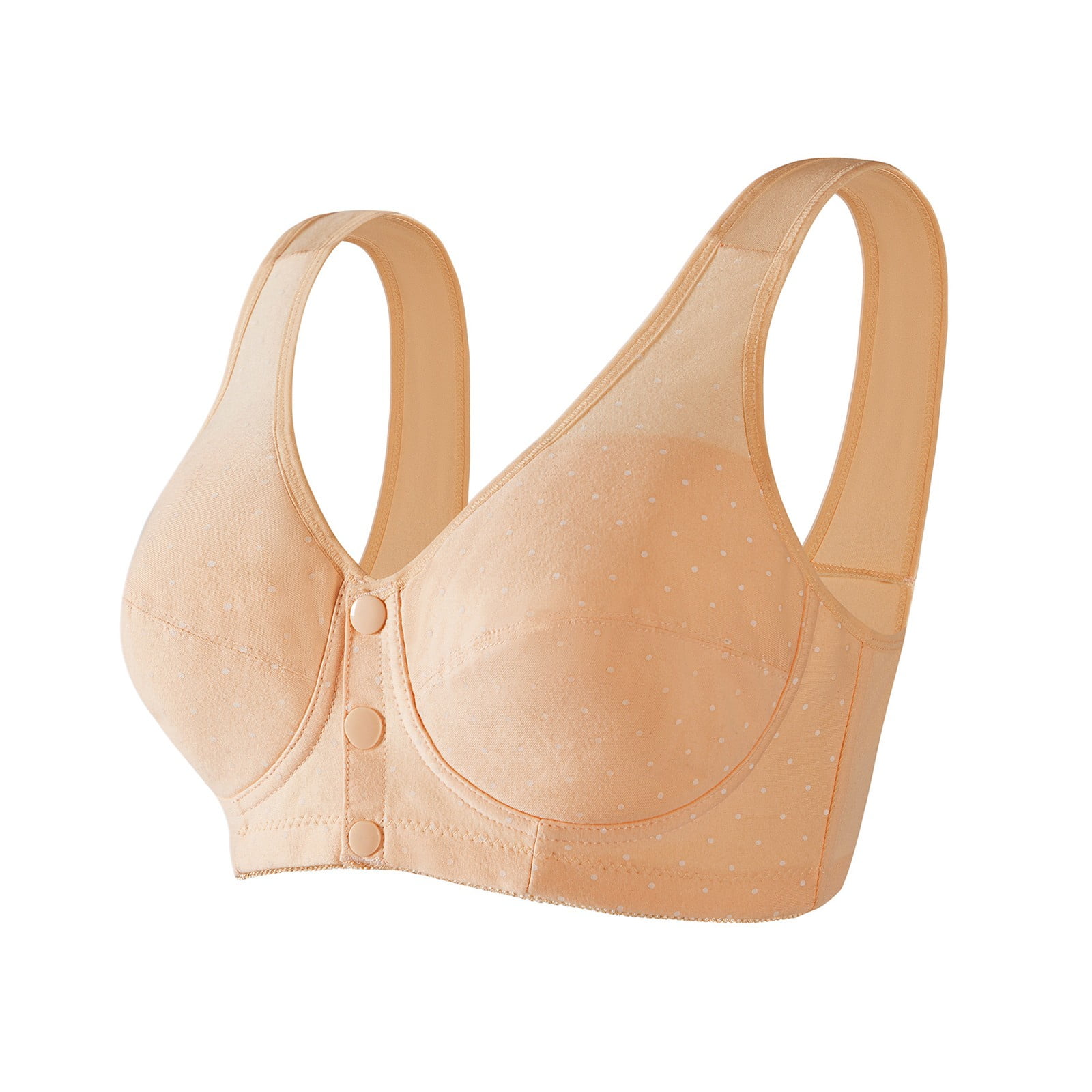Beige Bra Womens Front Open Bra Fixed Cup Non Empty Cup Underwear ...