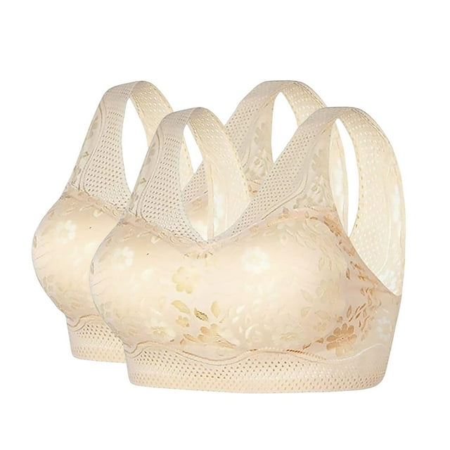 Beige Bras for Women No Underwire High Support Bras for Women ...