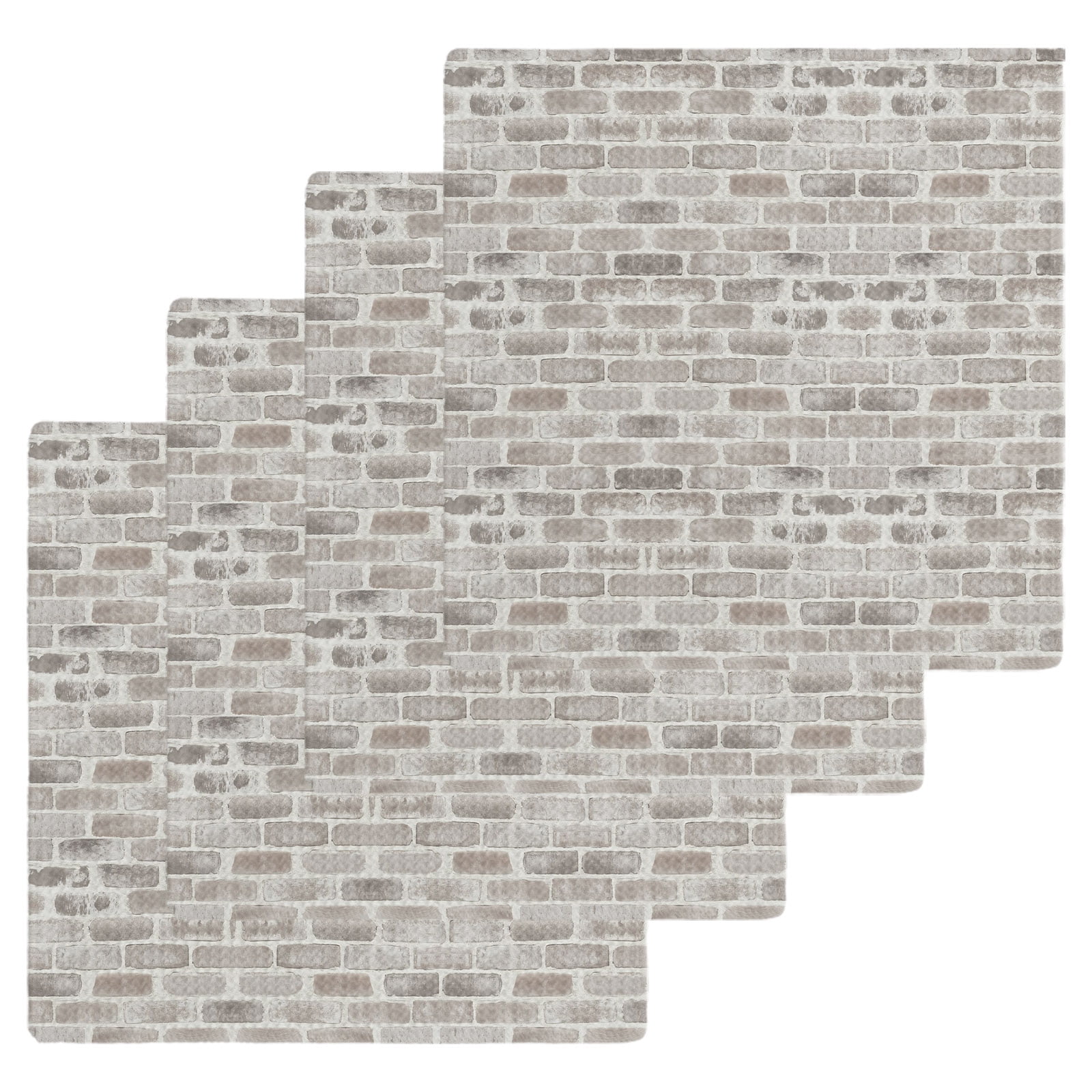 Beige Brick Wall Kitchen Dish Towels for Drying Dishes Set of 4, Retro ...