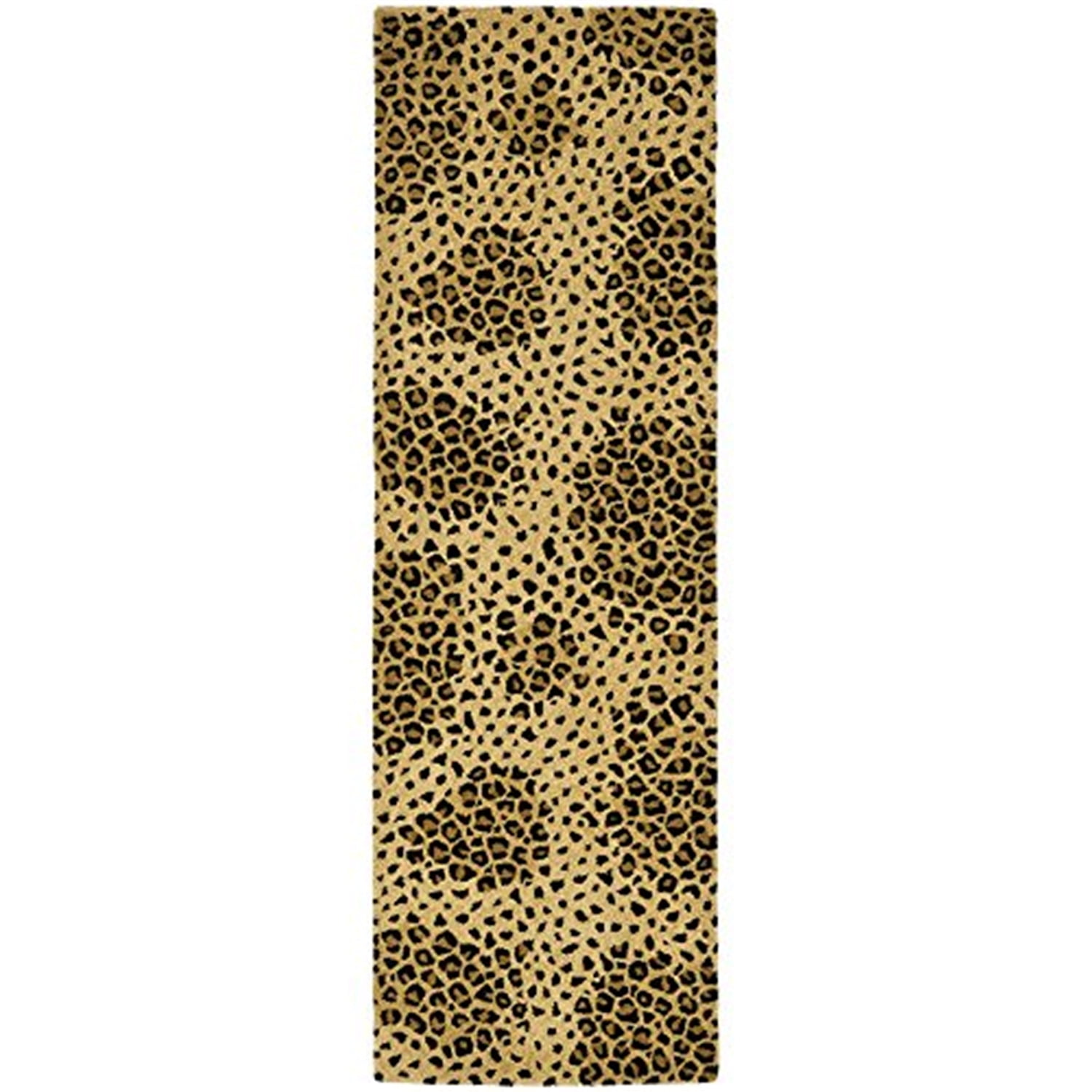Beige & Brown Cheetah Print Rug (2 ft. 6 in. x 12 ft. Runner) - Walmart.com