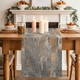 Beige Brown Copper Rust Dining Table Runner, Abstract Vintage ...
