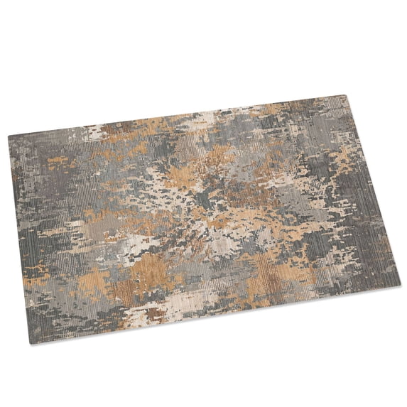 Beige Brown Copper Rust Door Mat 18x30 Inch Abstract Vintage Industrial ...