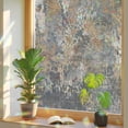 Beige Brown Copper Rust Window Privacy Film, Abstract Vintage ...