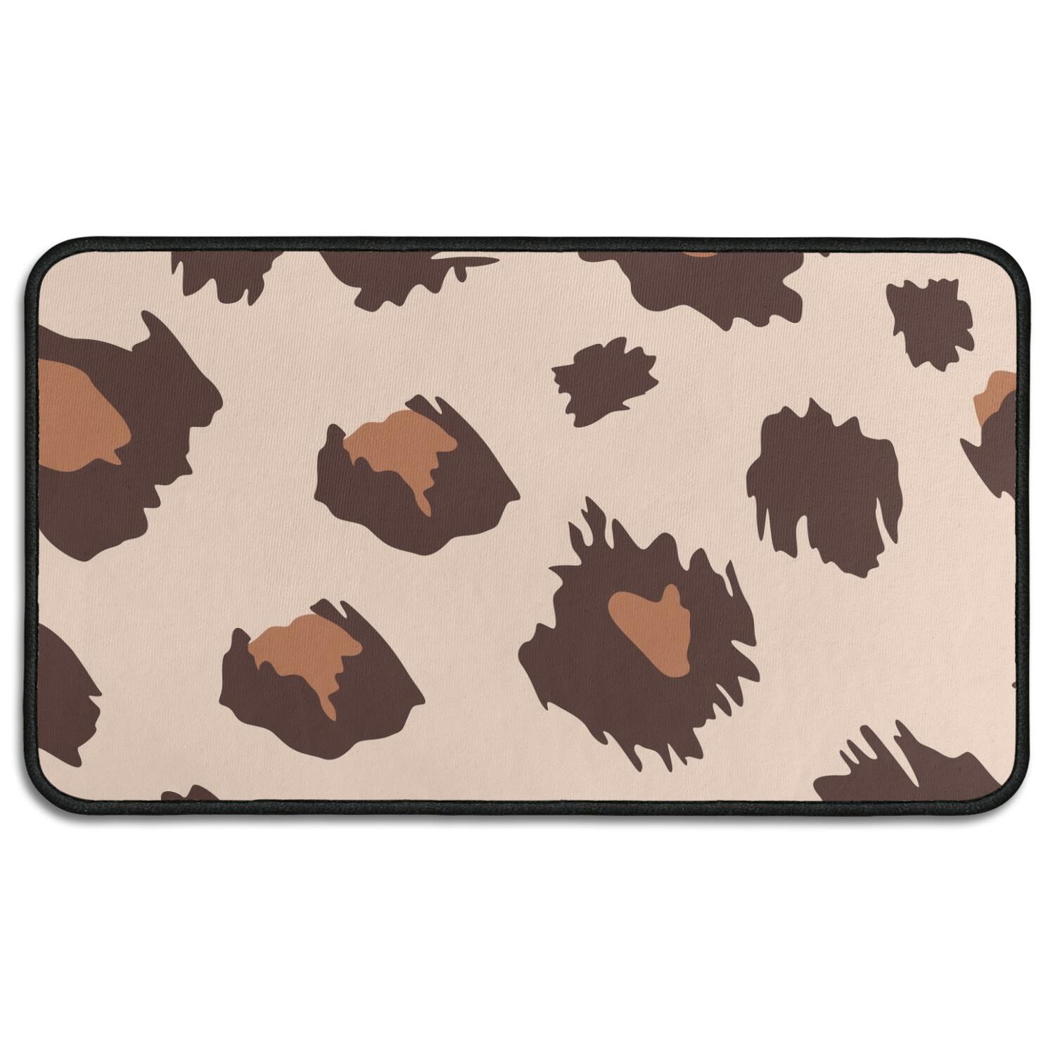 Beige and Brown Of Leopard Print Door Rugs,Washable Non Slip Door Mats ...