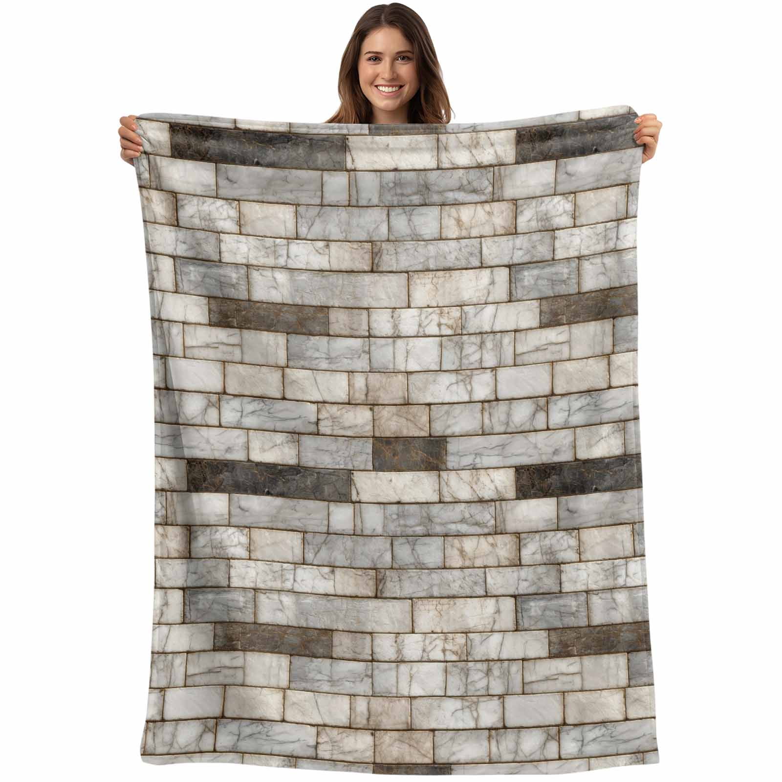 Beige Brown Marble Blanket Soft Cozy Warm Throw Blanket for Couch ...