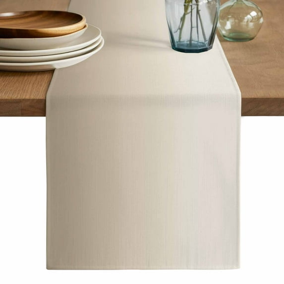 Beige Brown Ombre Table Runner, Modern Abstract Art Gradient Aesthetics ...