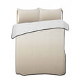 Beige Brown Quilts Bedding Set Queen Size Gradient Solid Color Ombre ...