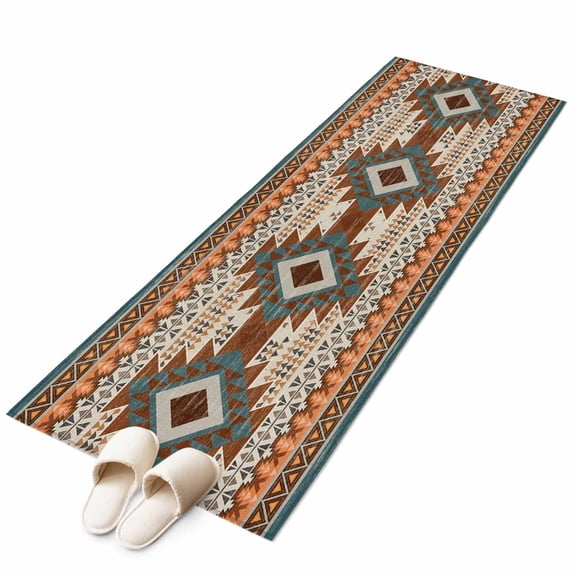 Beige Brown Vintage Boho Kitchen Runner Rug 2x6 Washable Runners for ...