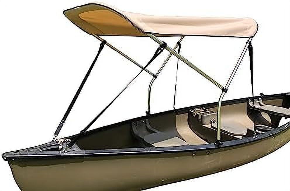 Beige Canoe/Kayak Sun Shade/Canopy Bimini Top - Perfect Umbrella for ...